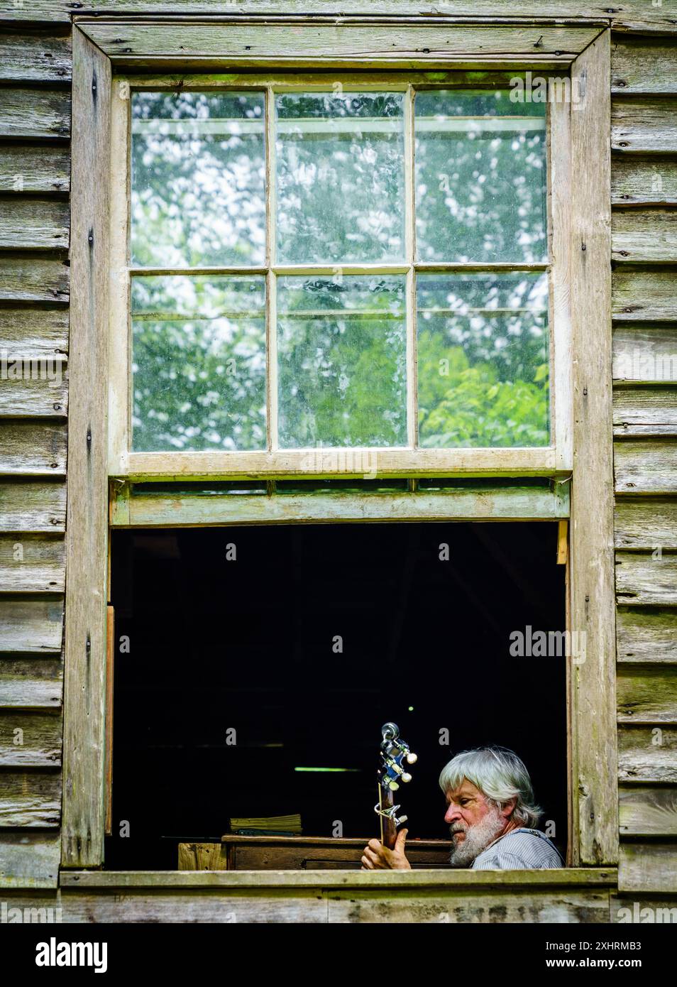 Great Smoky Mountains National Park, Mingus Mill, June 12, 2021: A man ...