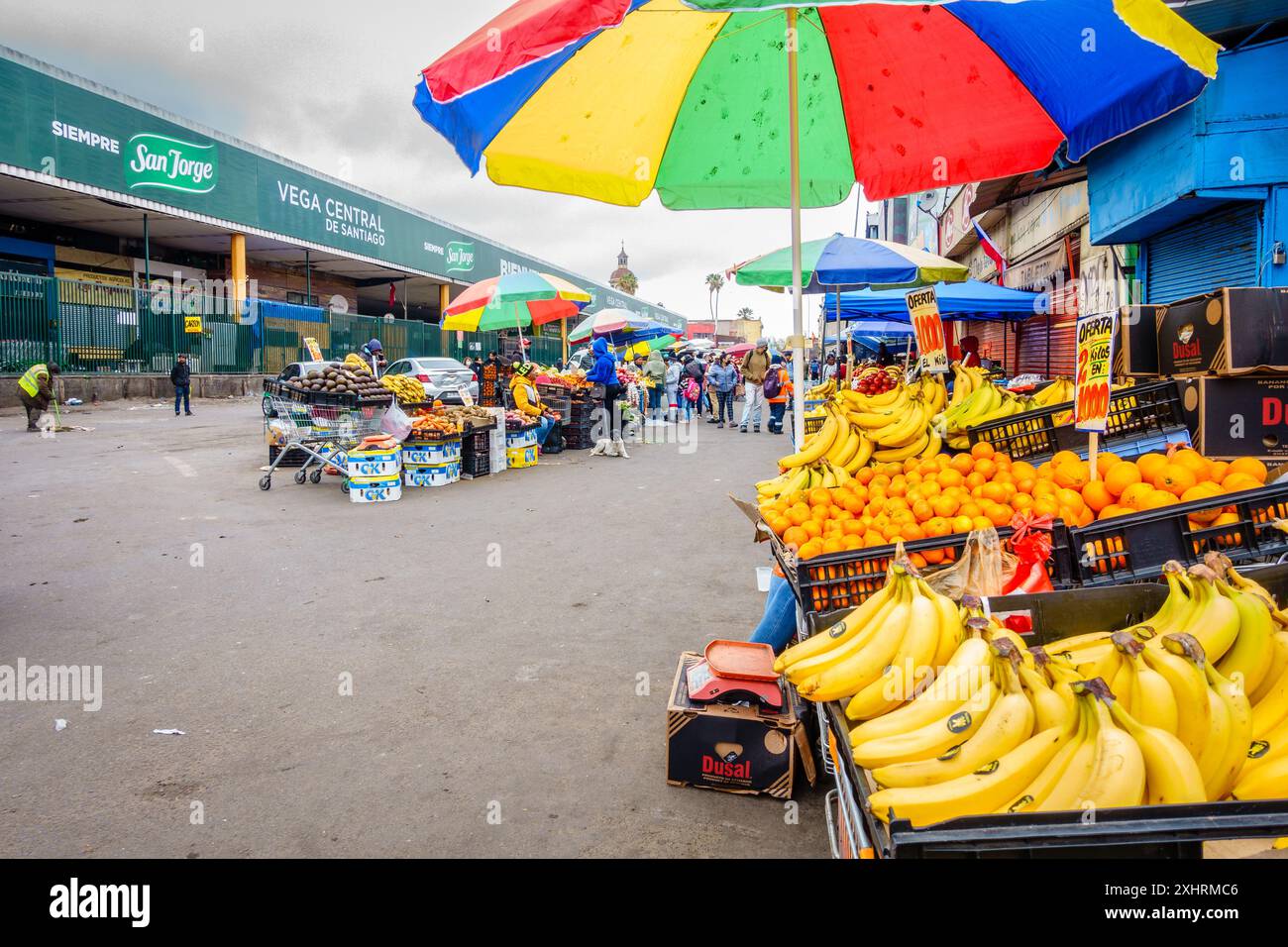 Santiago, Chile, September 18, 2022: Morning scene at La Vega Central ...