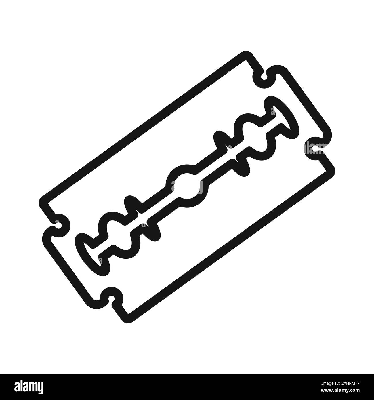 Blade razor icon Black line art vector in black and white outline set ...