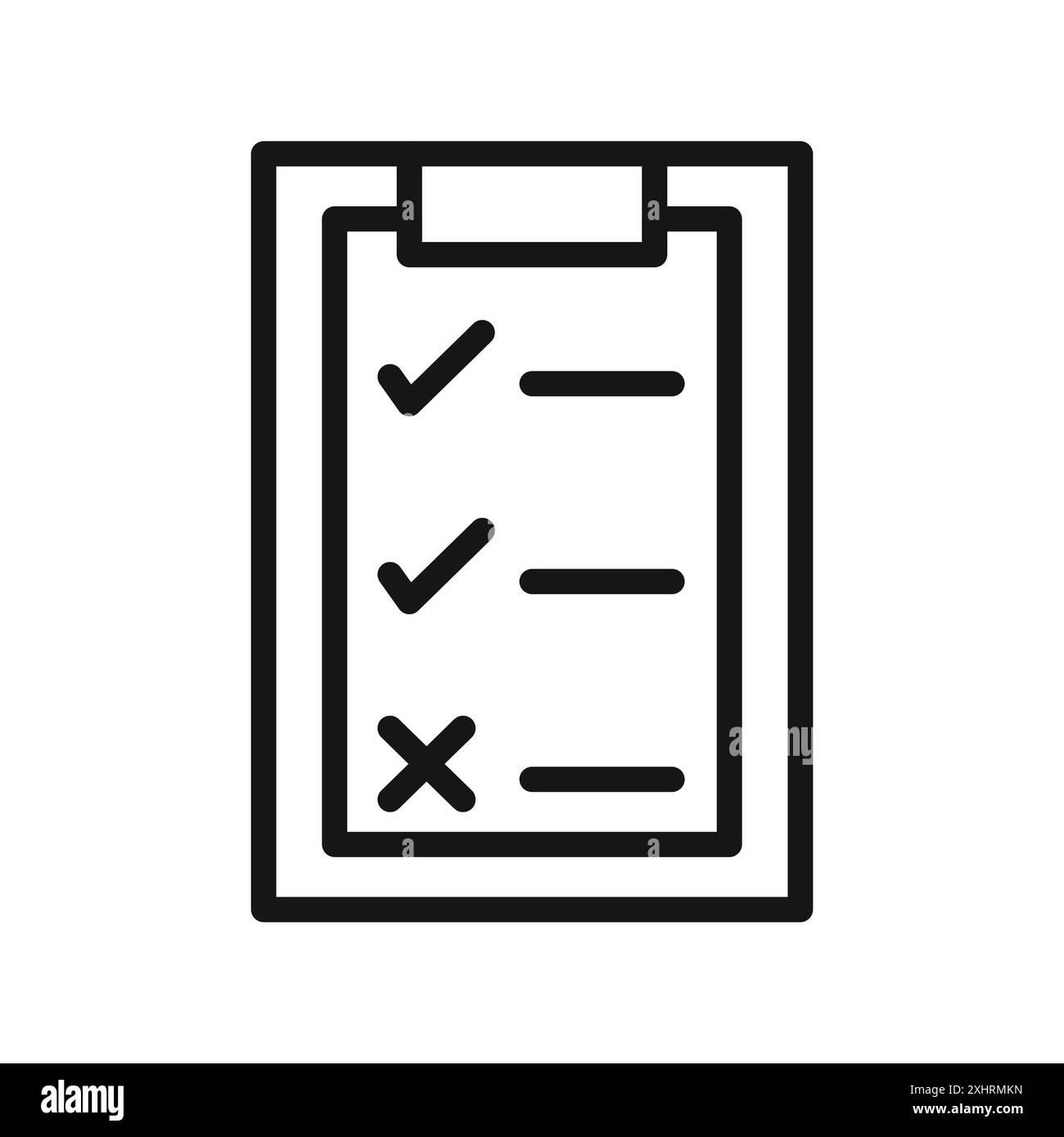 assessment icon Black line art vector in black and white outline set collection sign Stock ...