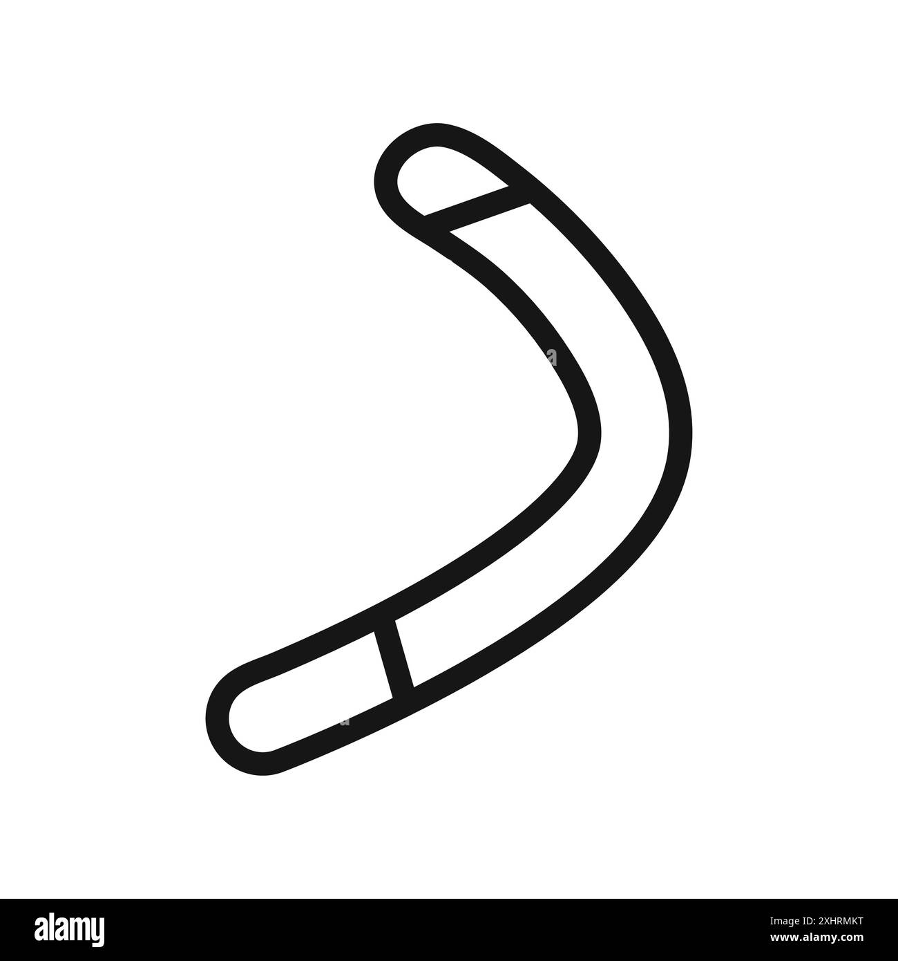 Boomerang Icon Black line art vector in black and white outline set collection sign Stock Vector ...