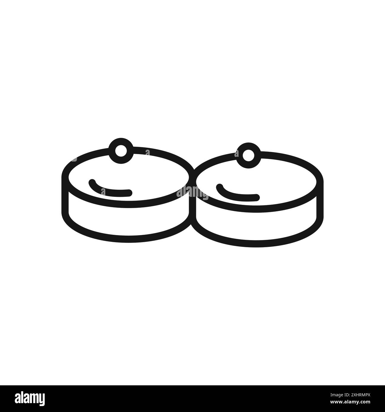Belgian Buns Icon Black Line Art Vector In Black And White Outline Set