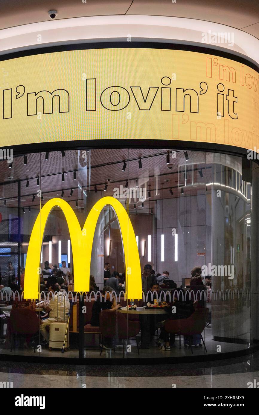 Airport McDonalds branch Abu Dhabi, UAE Stock Photo - Alamy