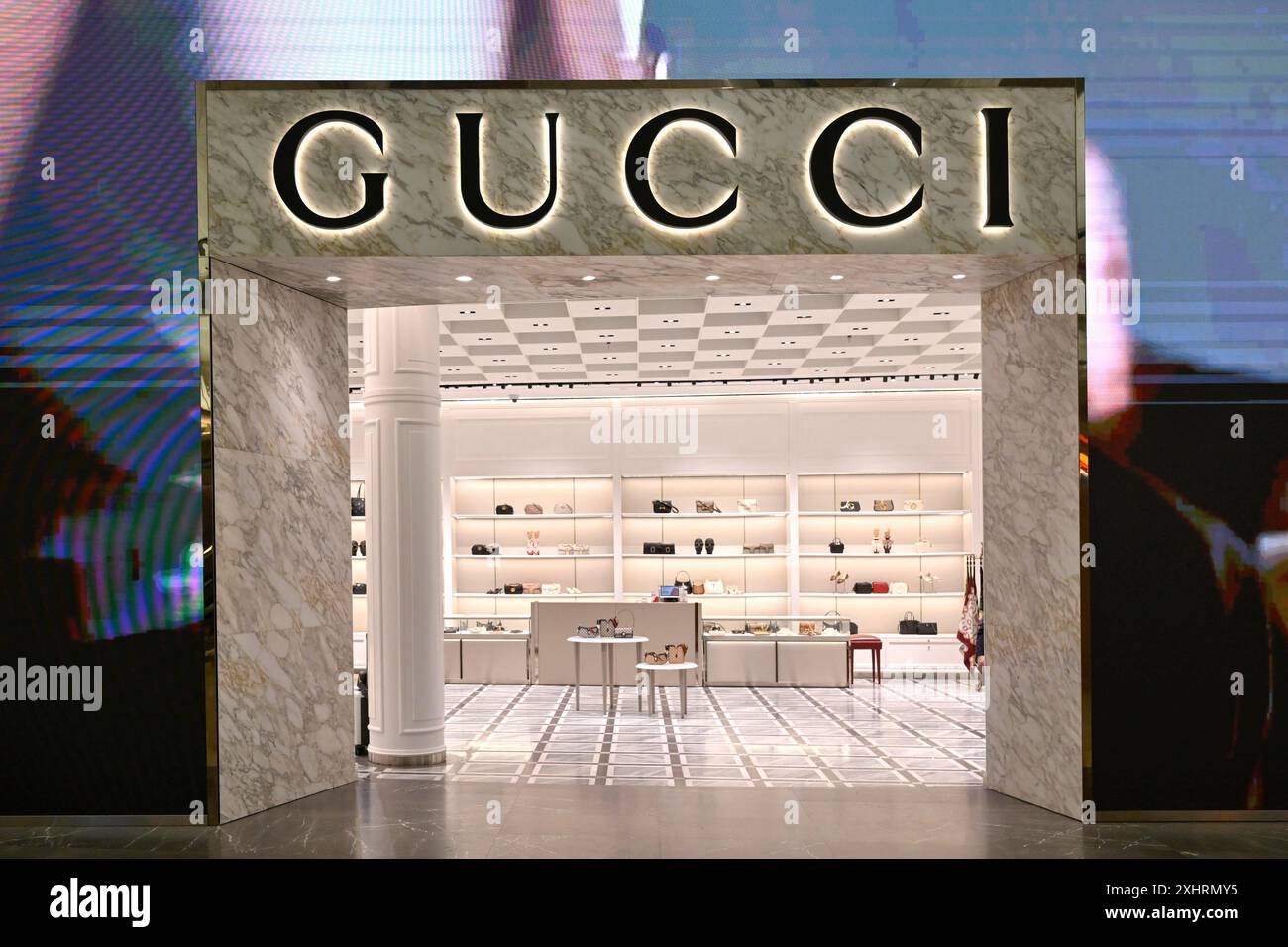 Airport Shop Gucci, Abu Dhabi, UAE Stock Photo - Alamy
