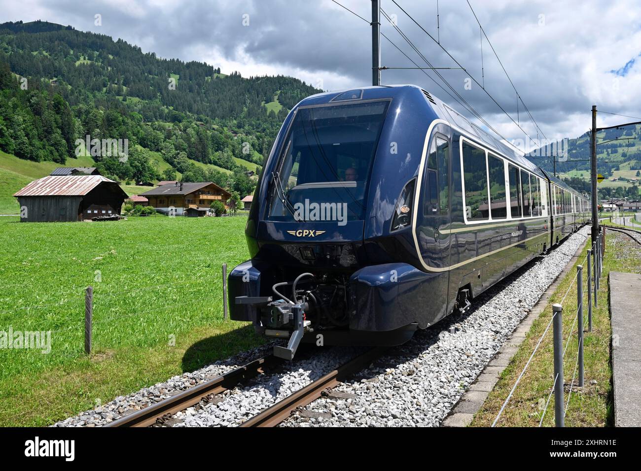 Golden Pass Express passenger train, GPX, Saanen, Switzerland Stock ...