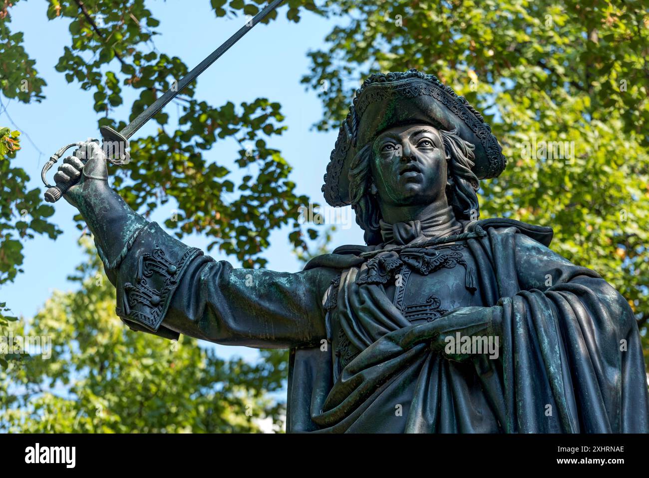 Monument to Elector Maximilian II. Emanuel of Bavaria, bronze statue by ...