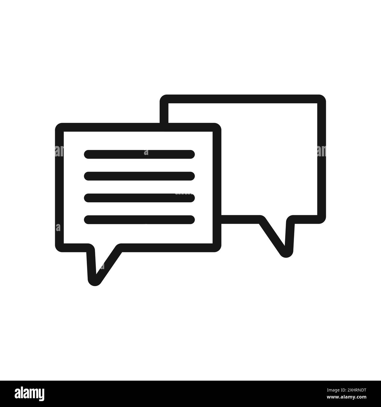 Comment icon (2) Black line art vector in black and white outline set ...