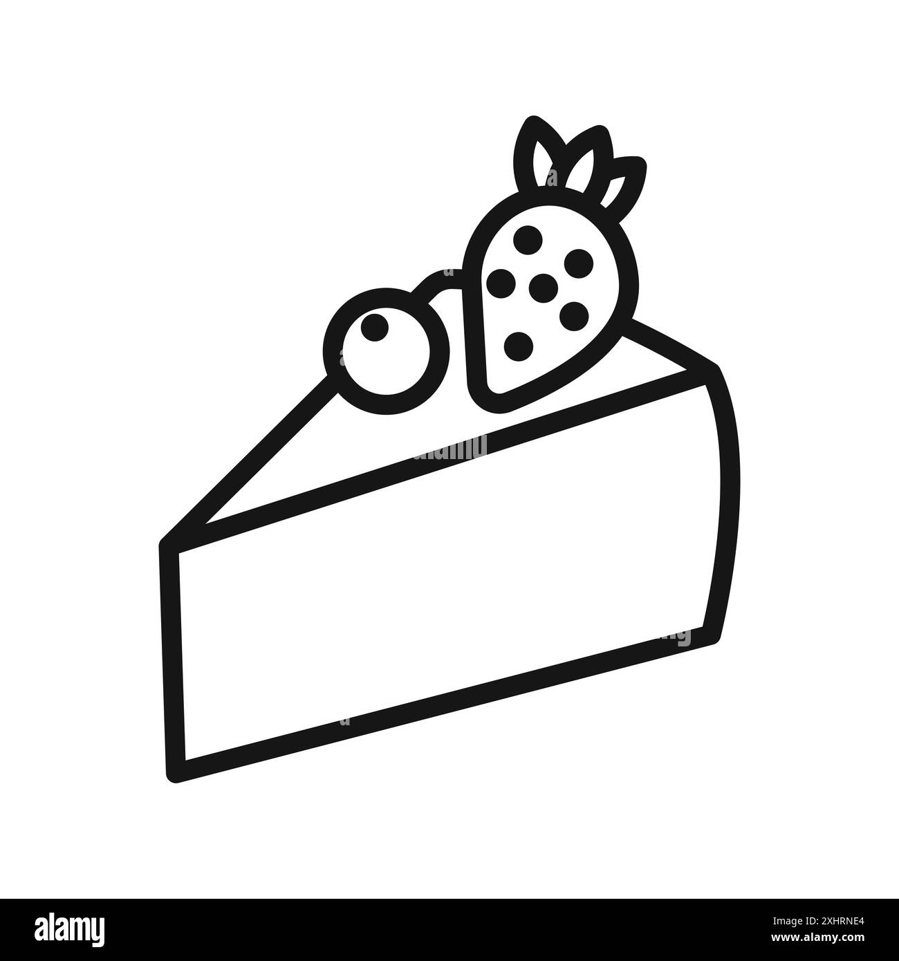 Cheesecake icon Black line art vector in black and white outline set ...