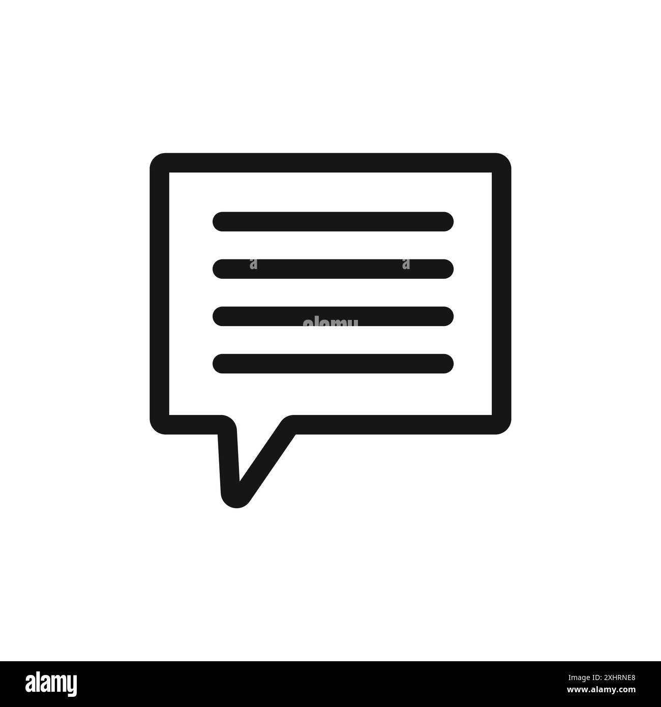 Comment icon Black line art vector in black and white outline set ...