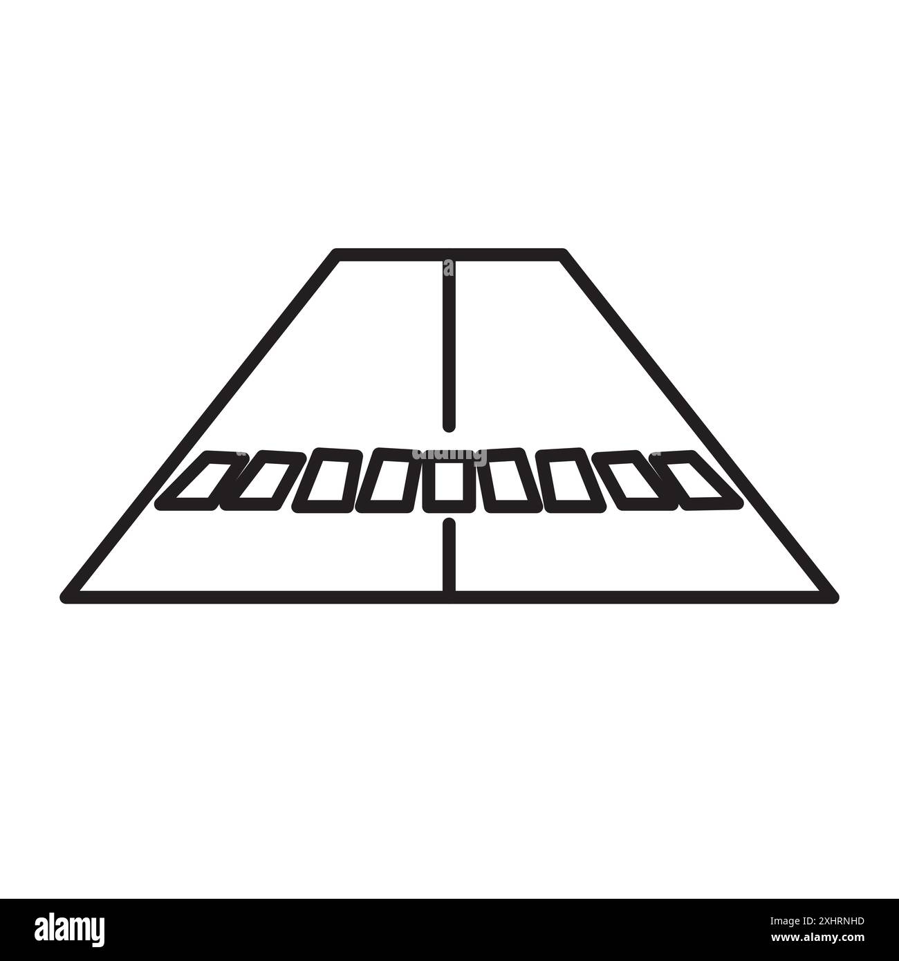 Crosswalk icon Black line art vector in black and white outline set collection sign Stock Vector ...