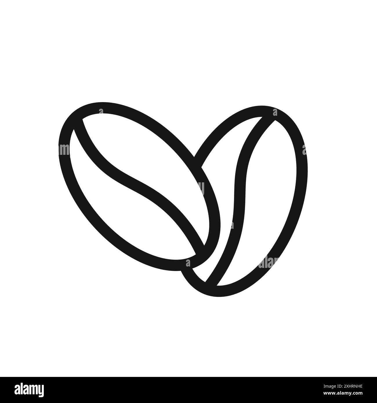 Coffee Bean Vector Black And White