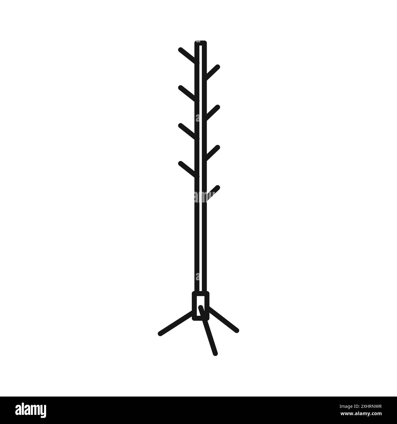 Coat Stand Icon Black line art vector in black and white outline set collection sign Stock ...