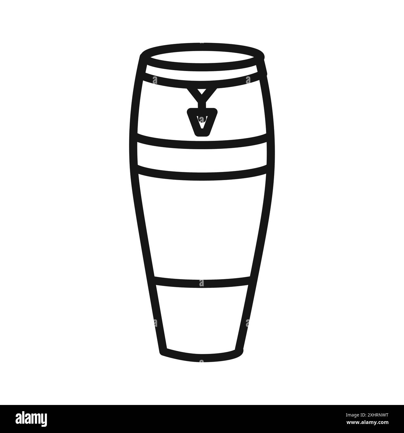 Conga drum icon Black line art vector in black and white outline set ...