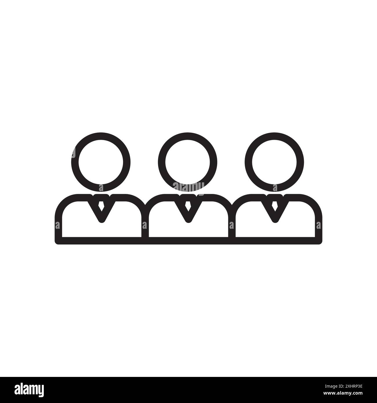 community icon Black line art vector in black and white outline set ...