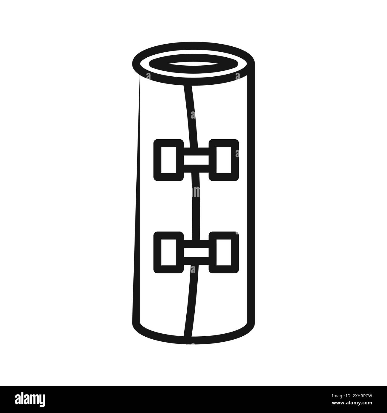 Elastic bandage icon Black line art vector in black and white outline set collection sign Stock ...