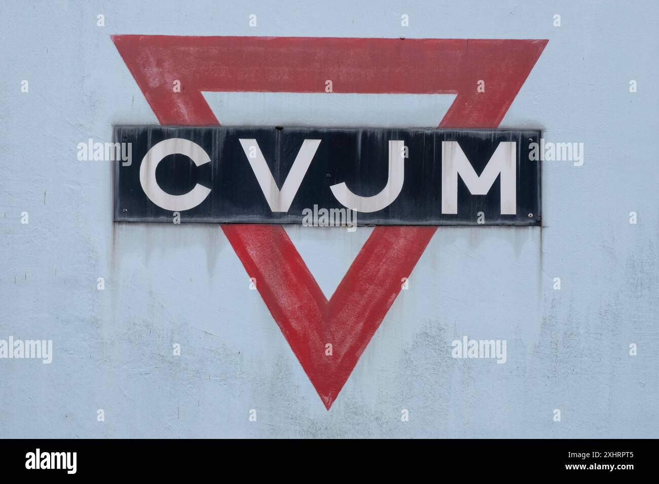 YMCA, sign and logo on a house wall, North Rhine-Westphalia, Germany ...