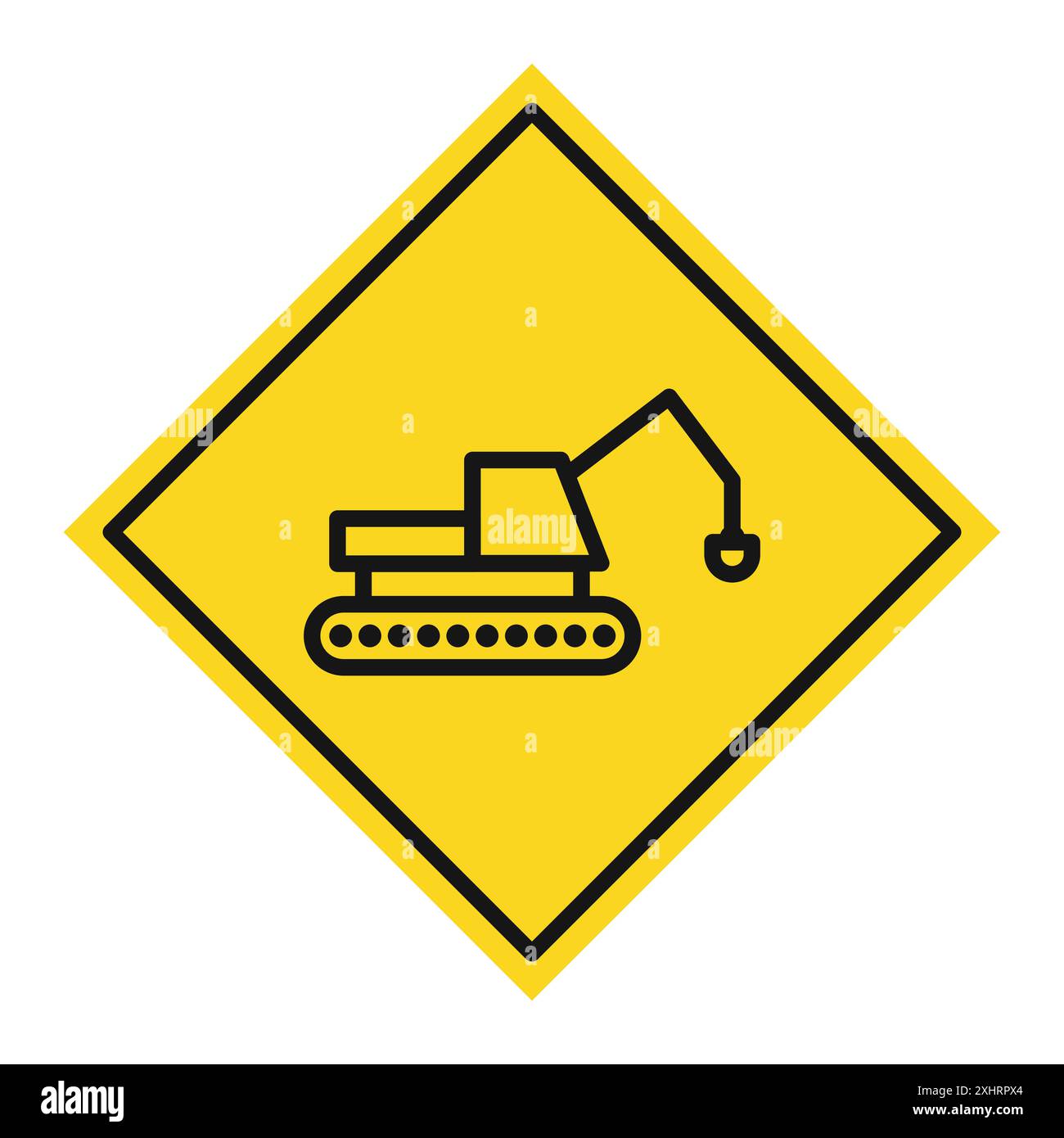 Excavator Icon Black line art vector in black and white outline set ...