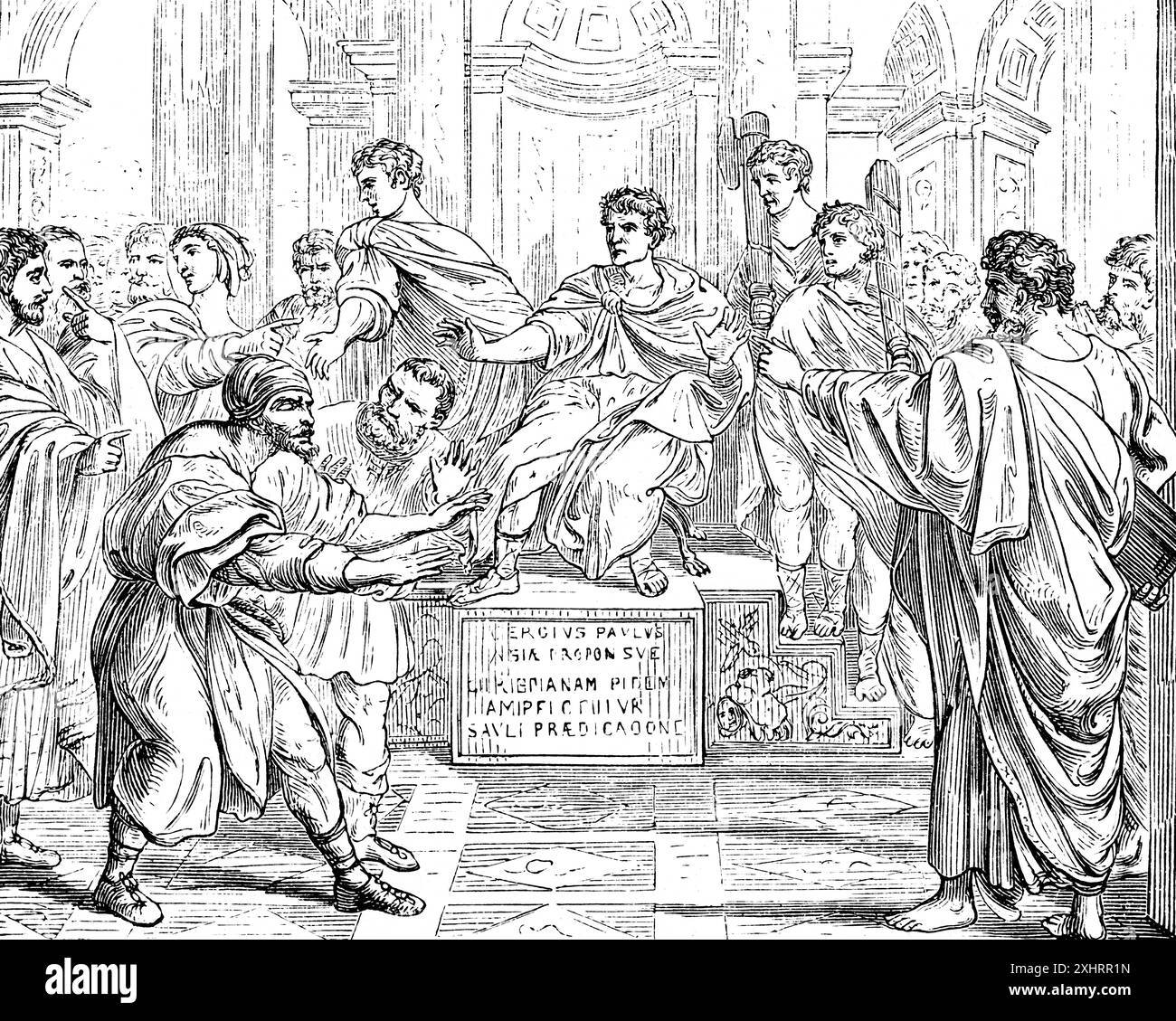 Punishment of the magician Elymas, artist, Italian painter Raphael ...