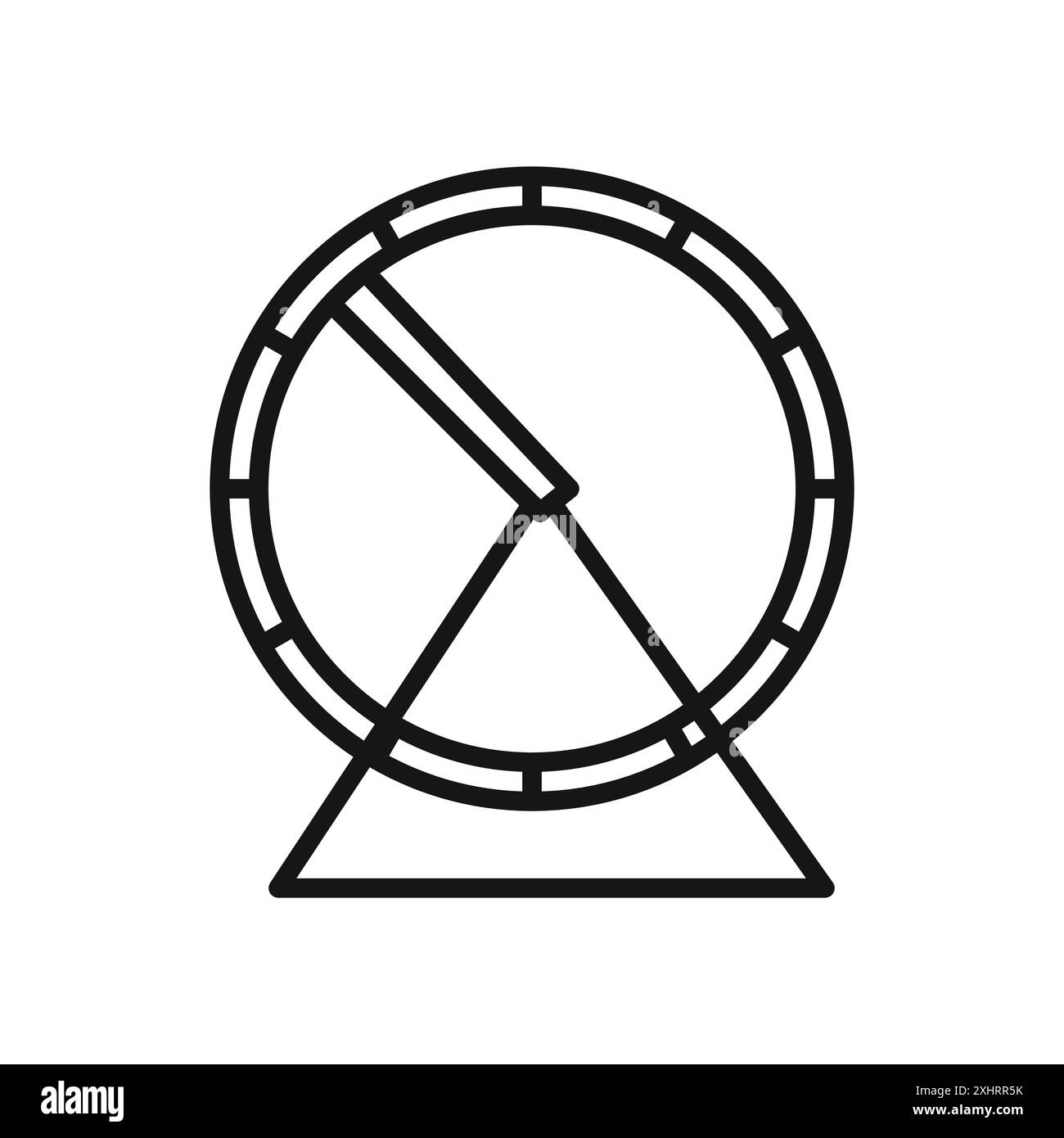 Hamster wheel icon Black line art vector in black and white outline set ...