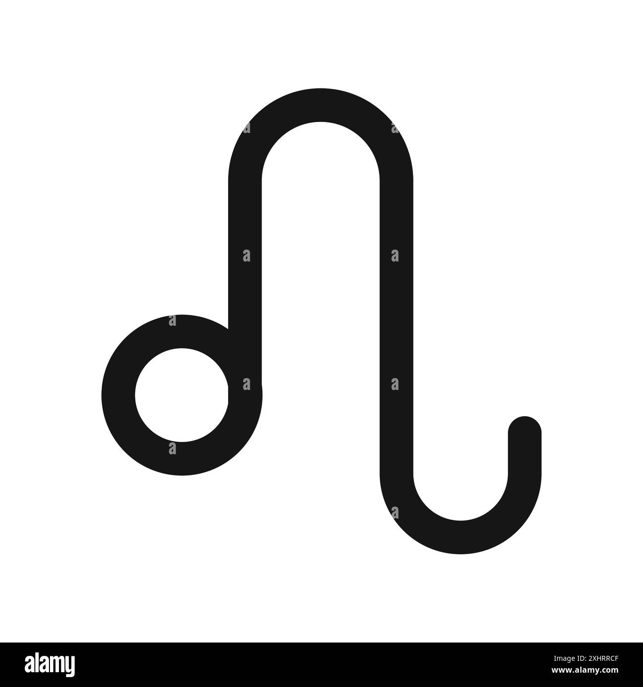 Leo zodiac sign icon Black line art vector in black and white outline ...