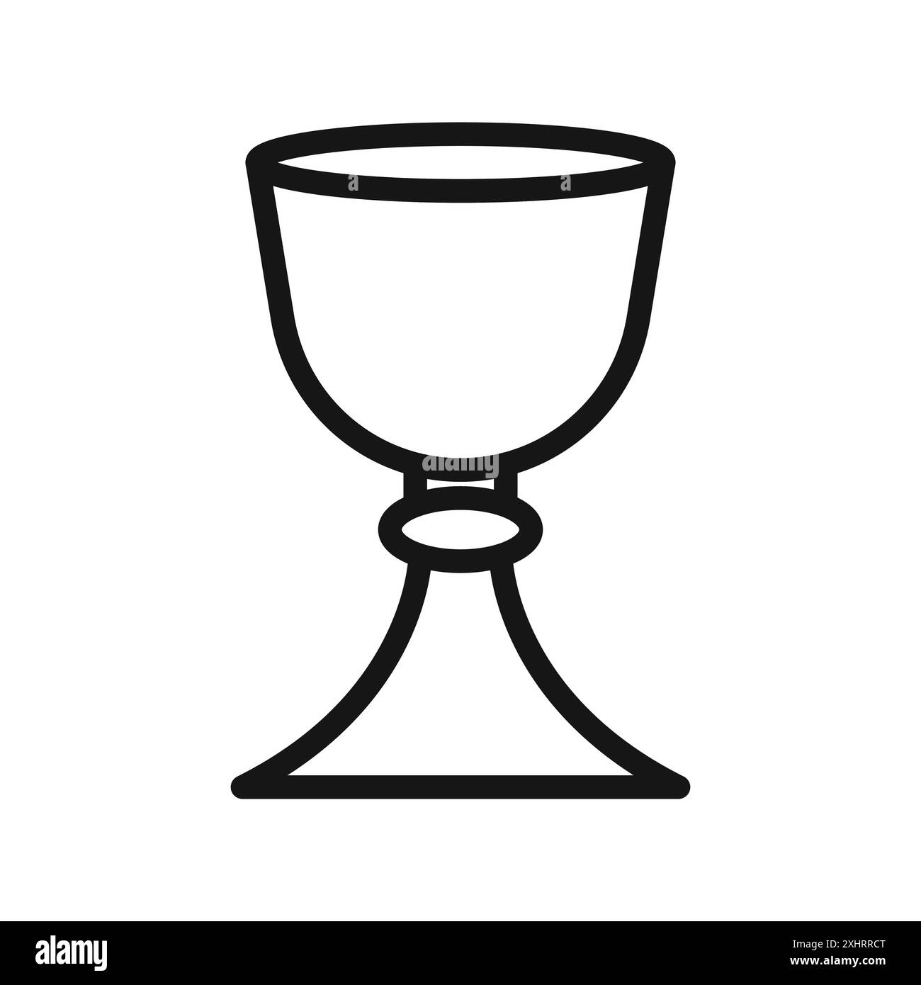 Holy chalice icon Black line art vector in black and white outline set collection sign Stock ...
