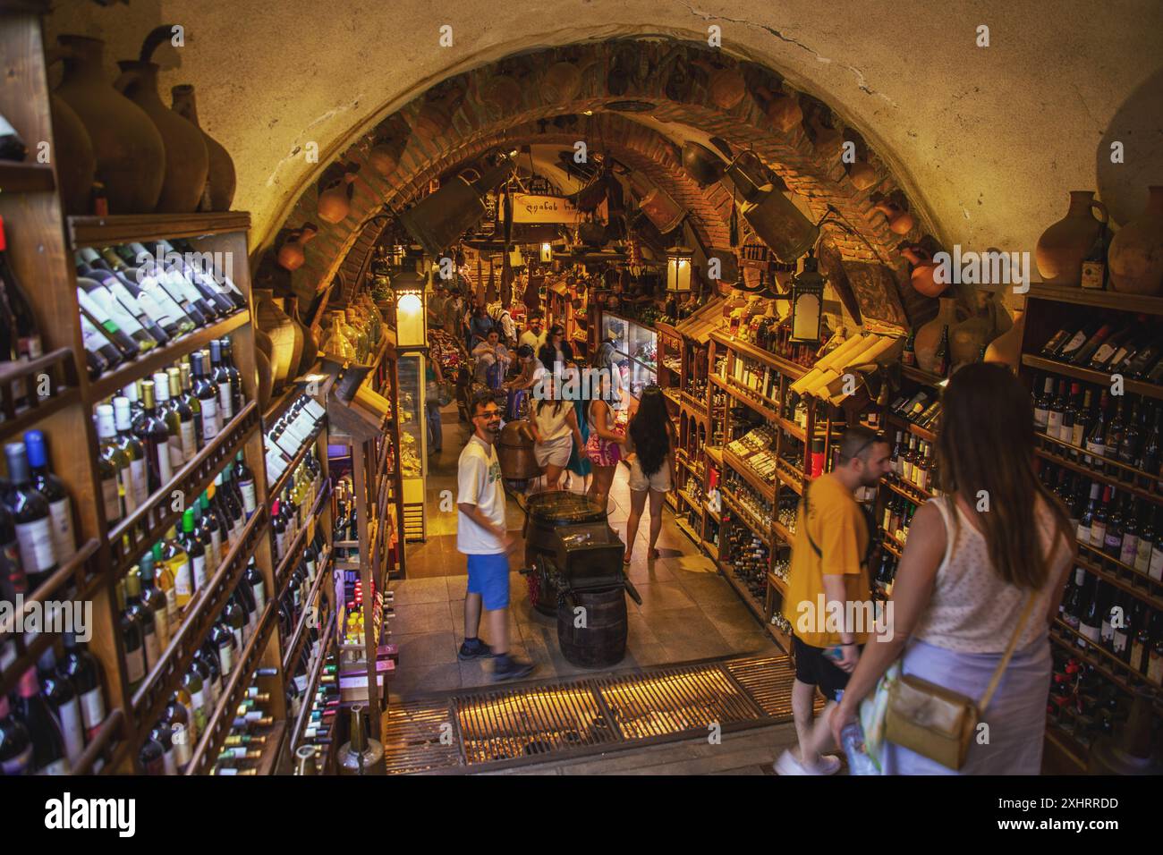 Tbilisi, Georgia - 21 JUNE, 2024: Inside of the Meidan Bazaar with ...