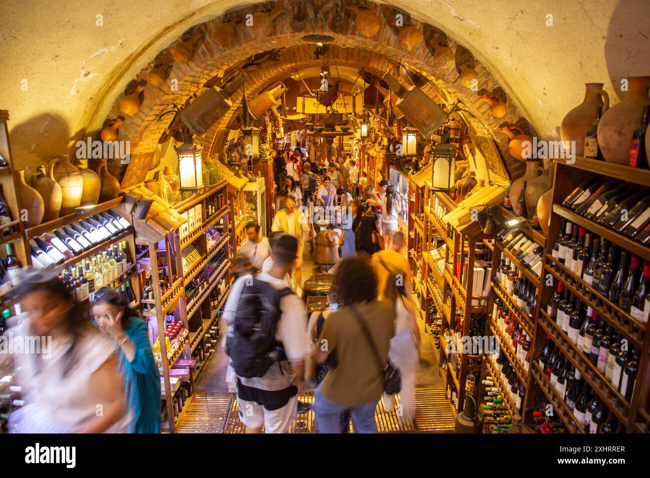Tbilisi, Georgia - 21 JUNE, 2024: Inside of the Meidan Bazaar with ...