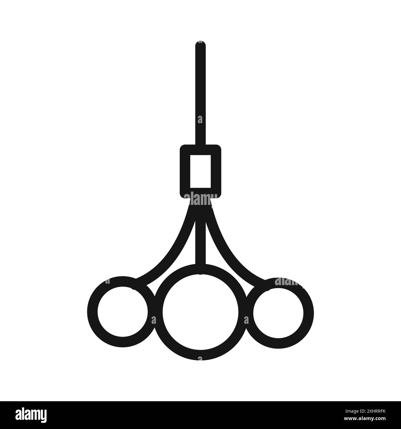 Linear sputnik icon Black line art vector in black and white outline ...