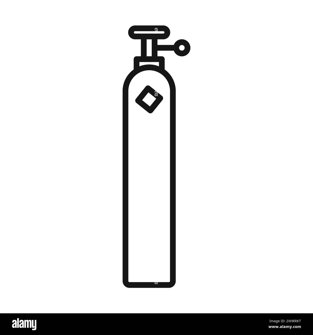 Gas cylinder icon Black line art vector in black and white outline set collection sign Stock ...