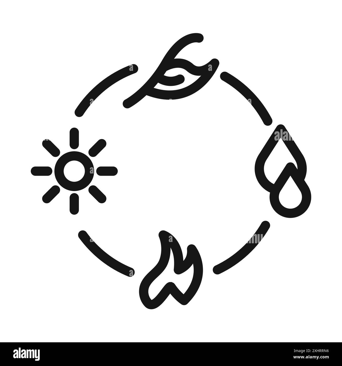 Natural resources icon Black line art vector in black and white outline ...
