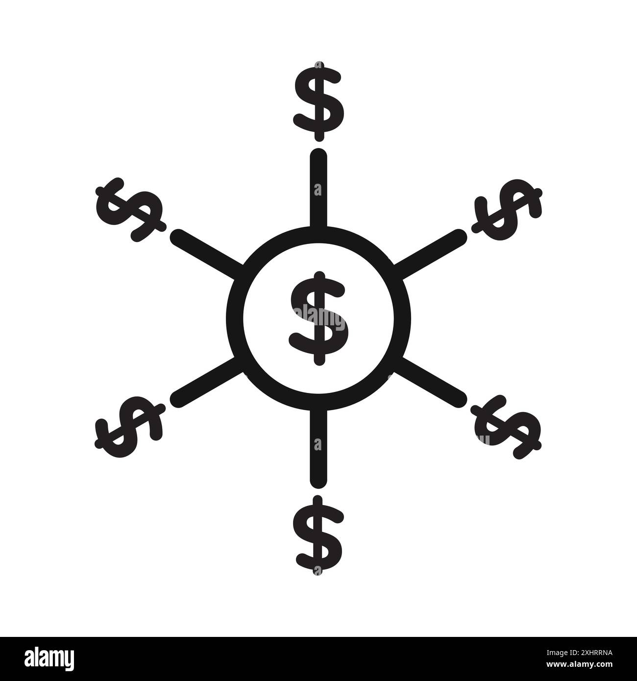 hedge fund icon Black line art vector in black and white outline set ...