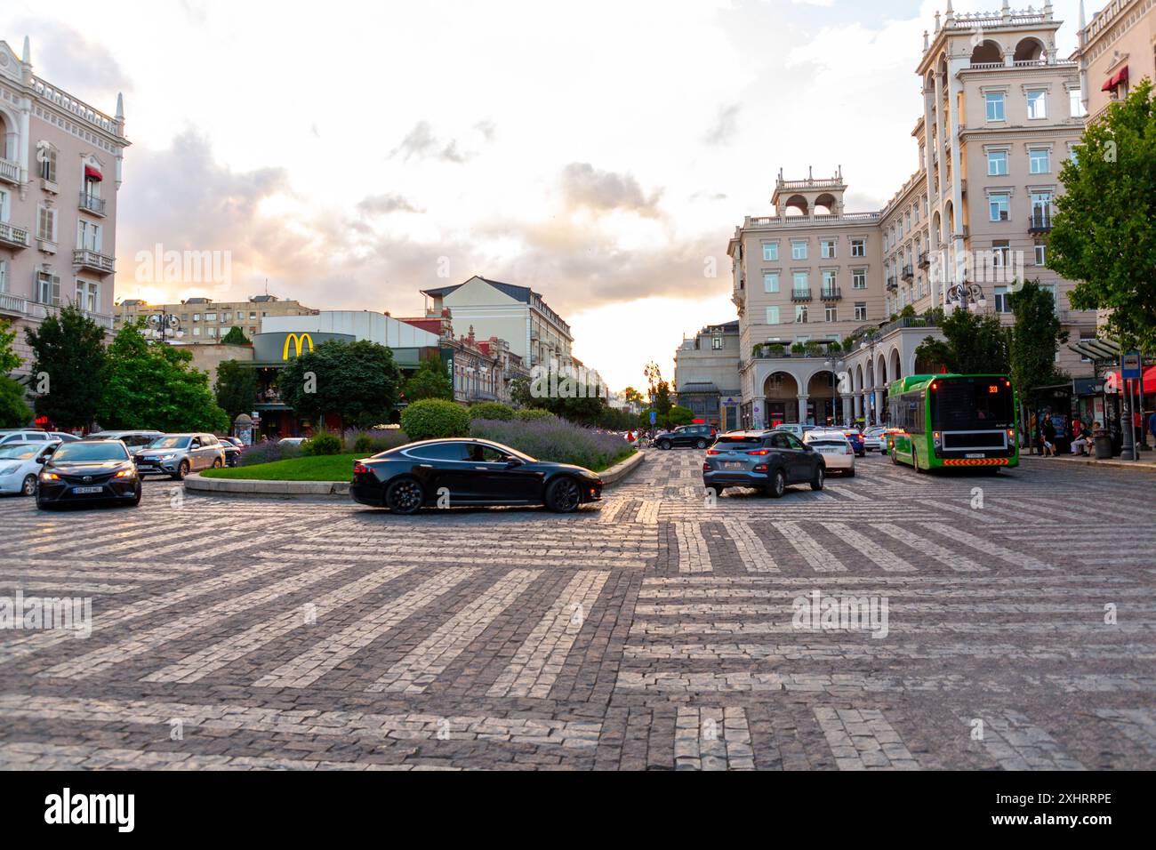 Tbilisi, Georgia - 21 JUNE, 2024: Marjanishvili Square is a major ...
