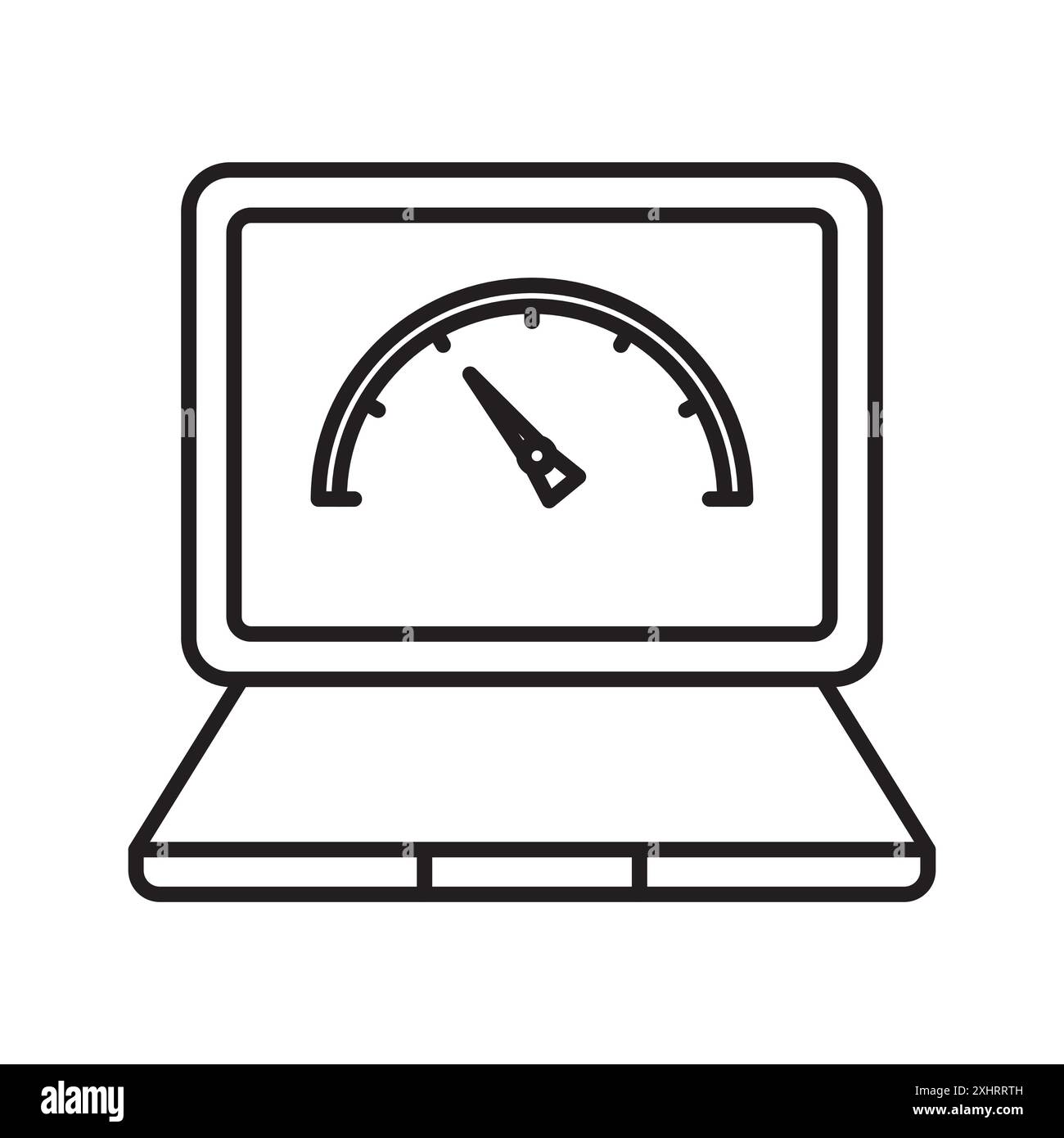 Page speed icon Black line art vector in black and white outline set ...