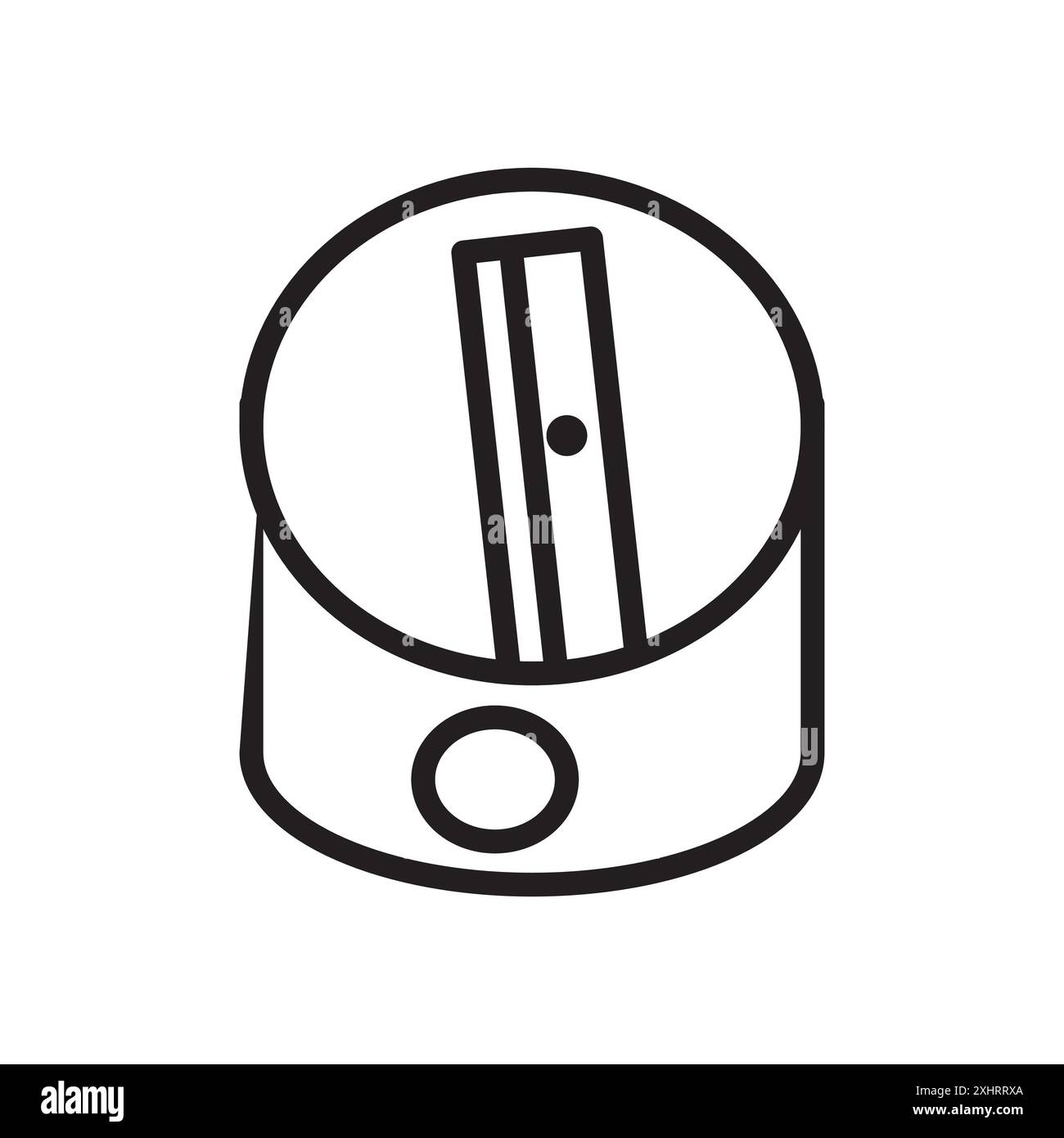 Pencil sharpener icon Black line art vector in black and white outline ...