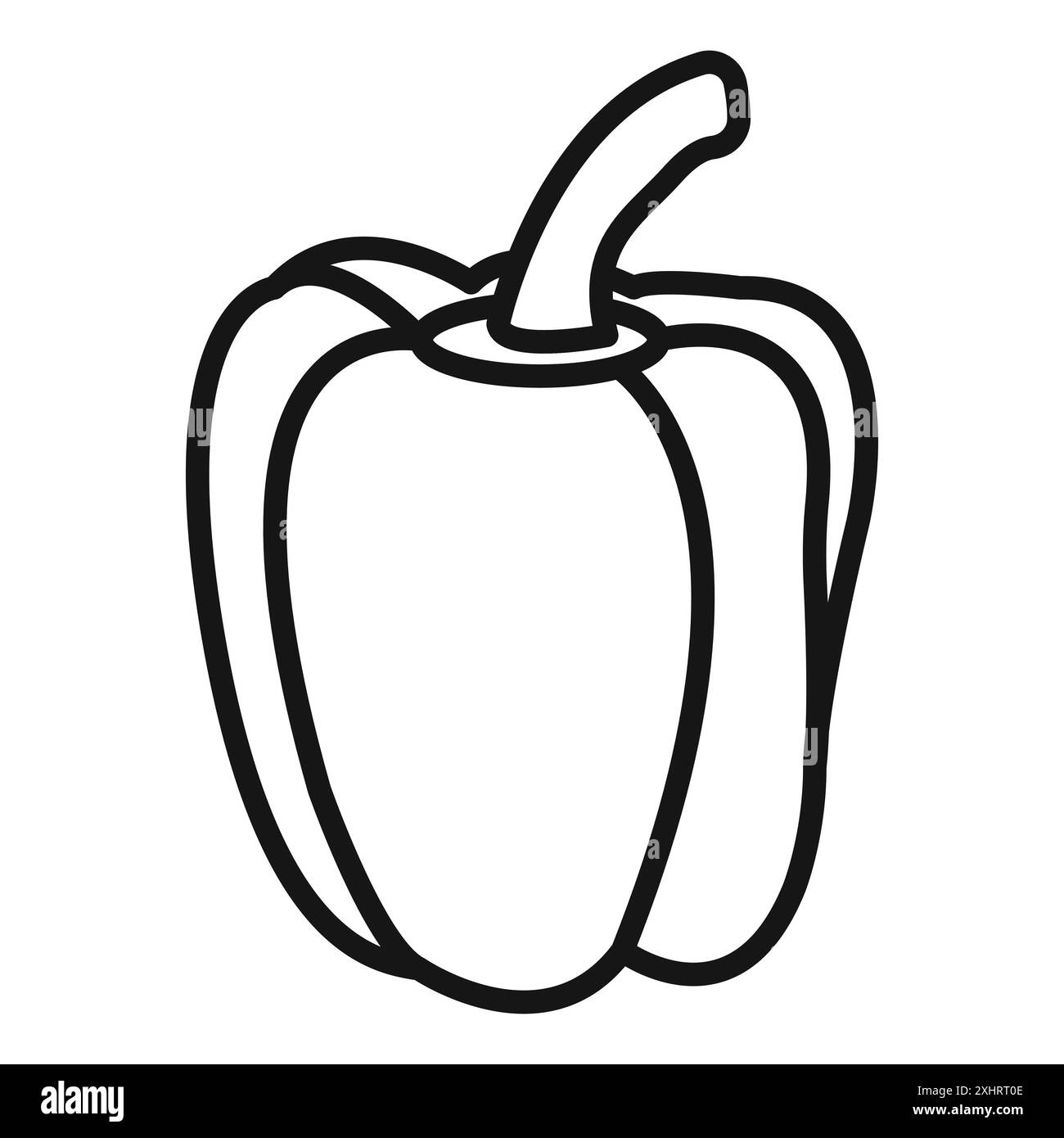 Paprika icon Black line art vector in black and white outline set ...