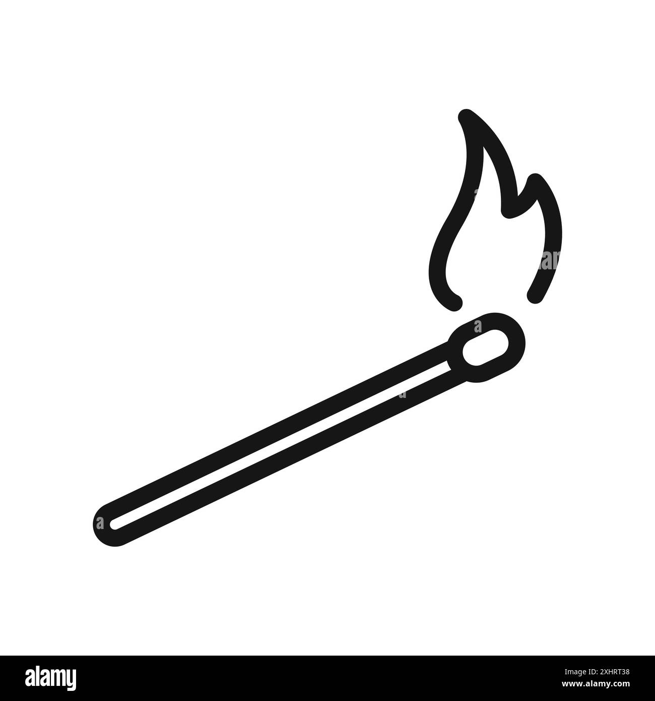 Matches icon Black line art vector in black and white outline set ...