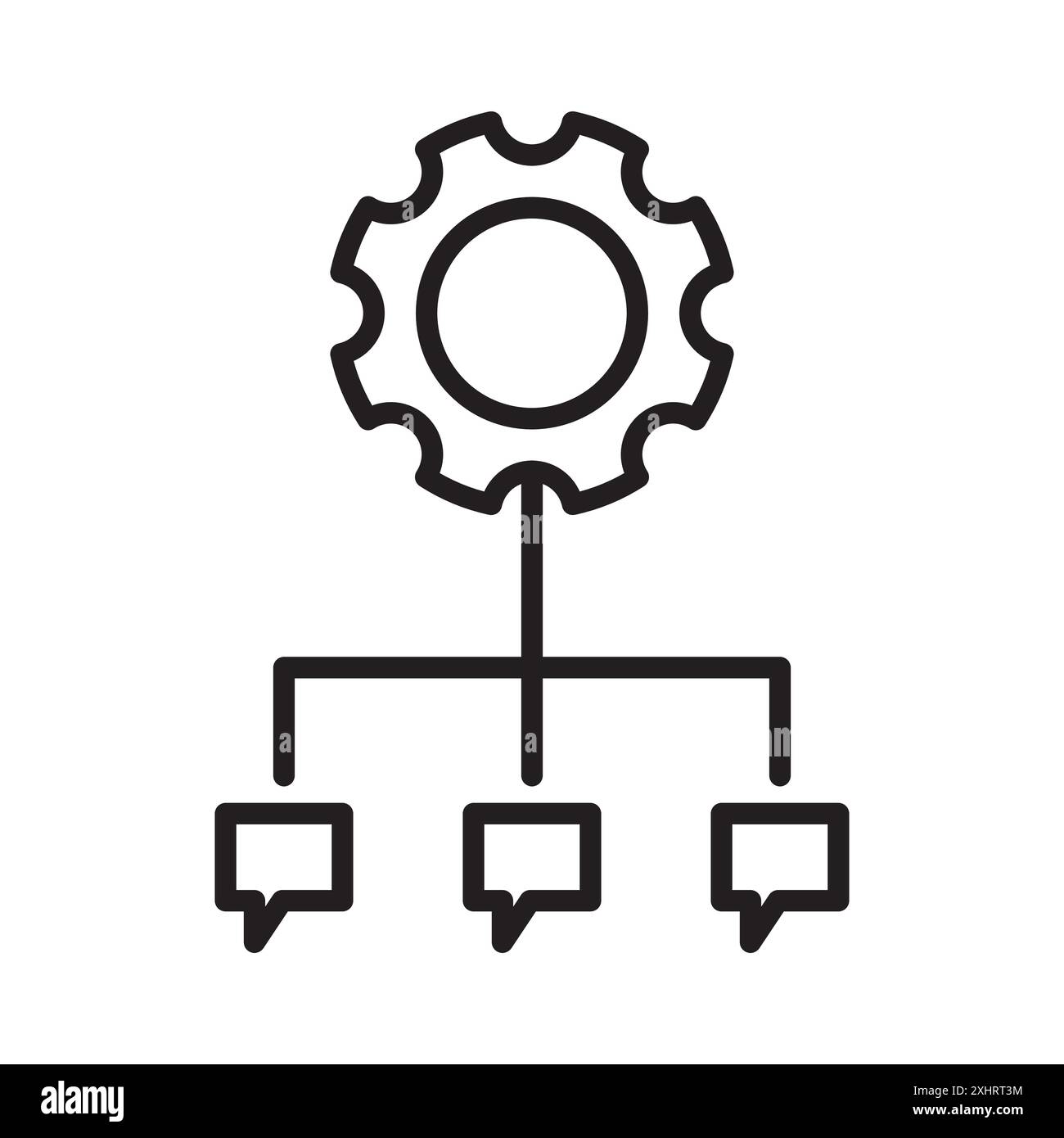 NLP icon Black line art vector in black and white outline set ...