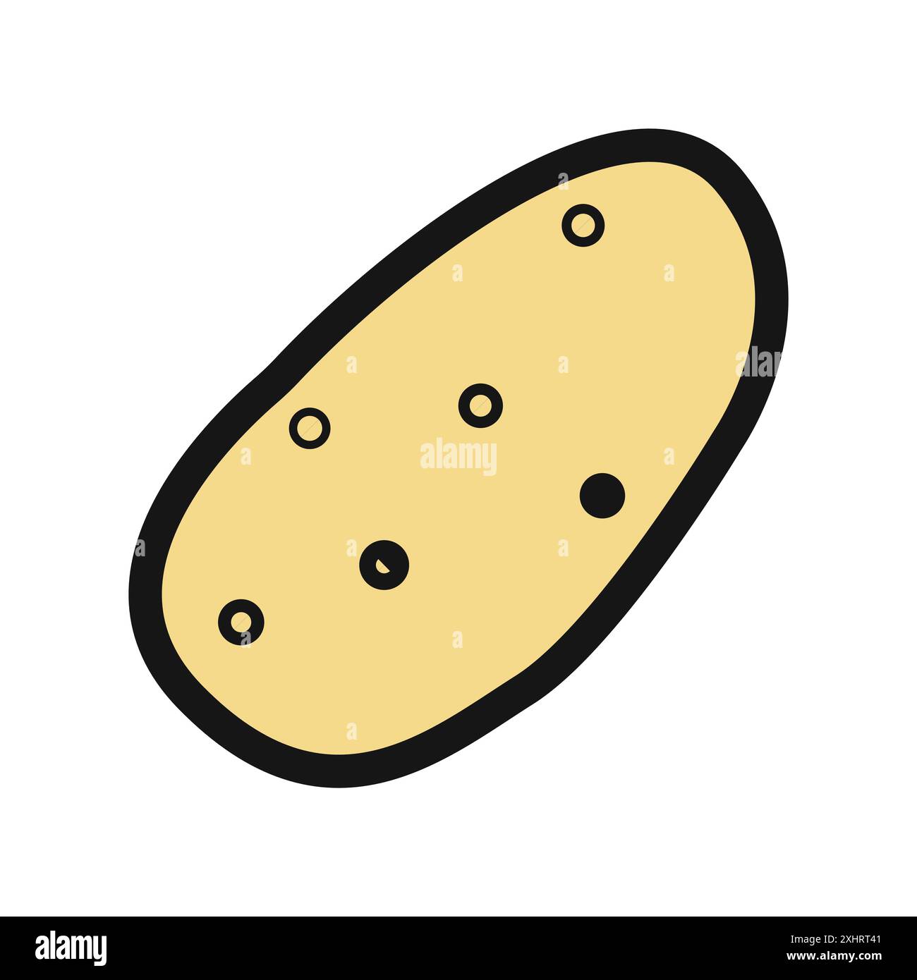 Potato icon Black line art vector in black and white outline set ...