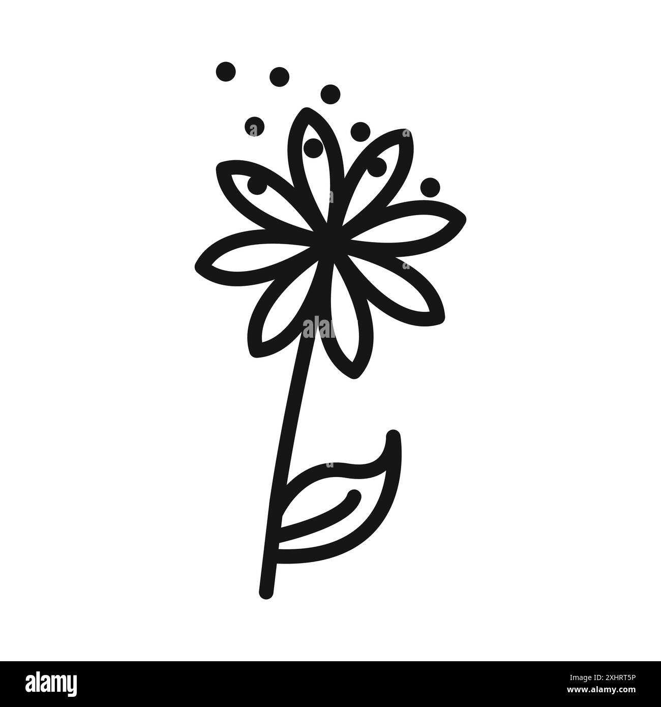 Pollen icon Black line art vector in black and white outline set ...