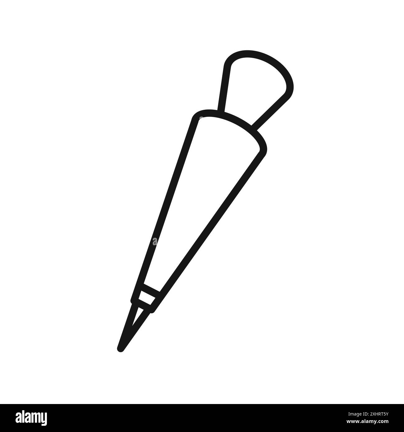 Pastry bag icon Black line art vector in black and white outline set collection sign Stock ...