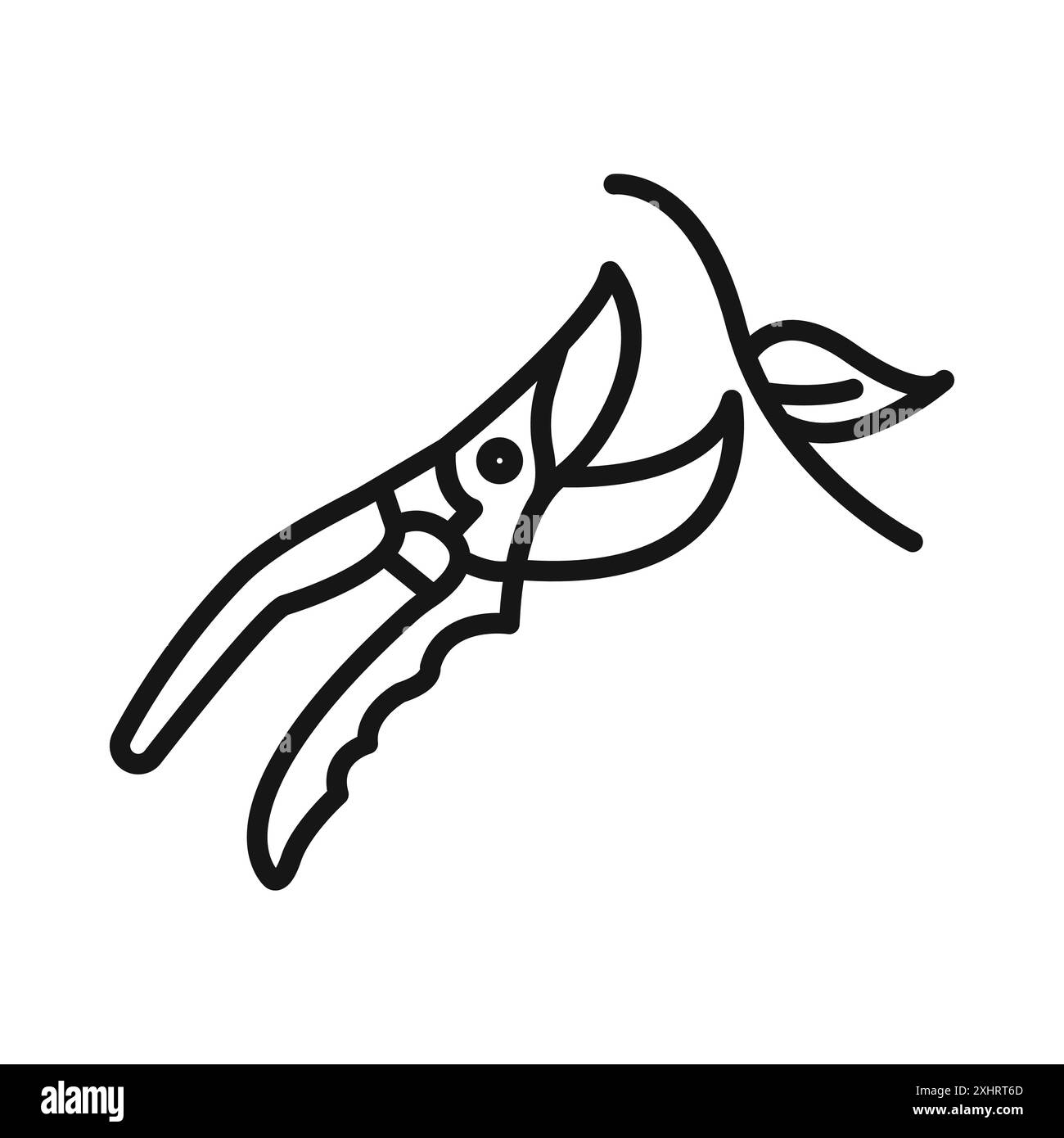 Pruning icon Black line art vector in black and white outline set collection sign Stock Vector ...