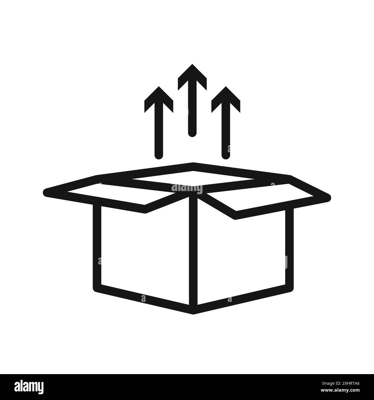 Product release icon Black line art vector in black and white outline ...