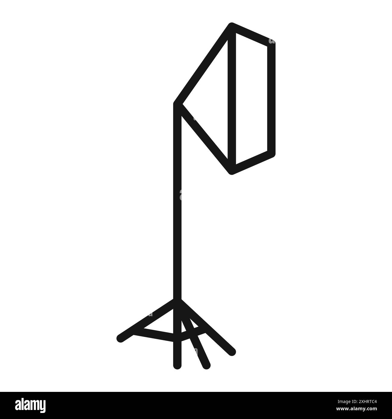 photography lighting icon Black line art vector in black and white ...