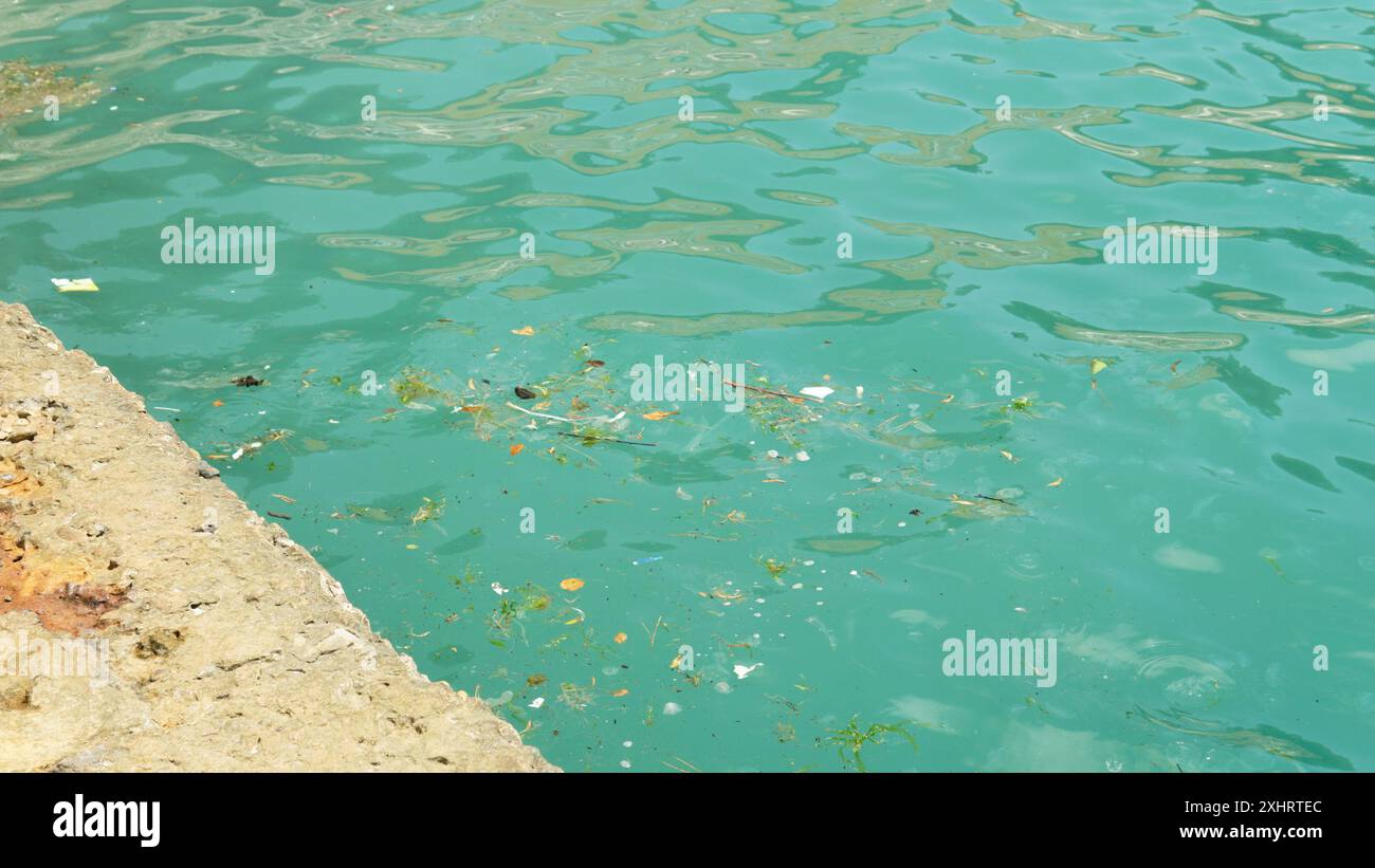 dirty water garbage ocean access wood pattern sea brown outdoor muddy ...