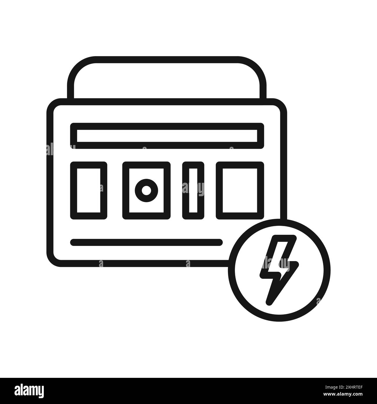 Power backup icon vector vectors Black and White Stock Photos & Images ...