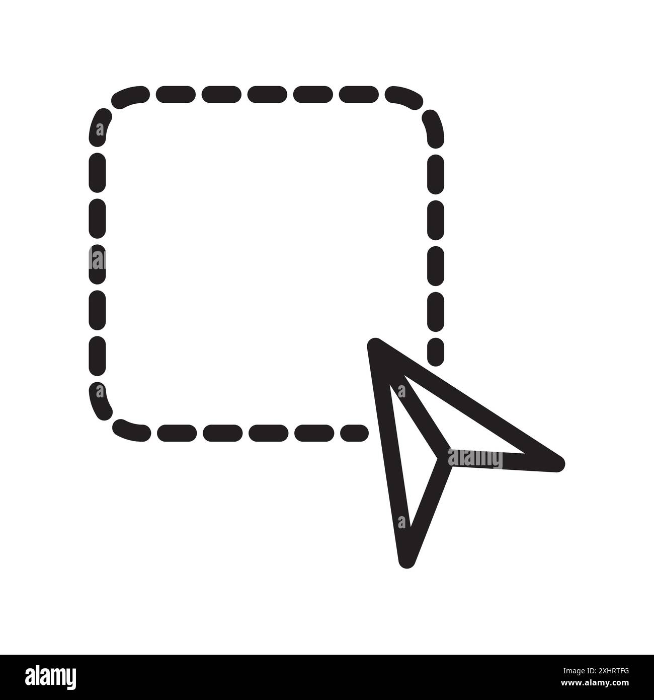 select element icon Black line art vector in black and white outline ...