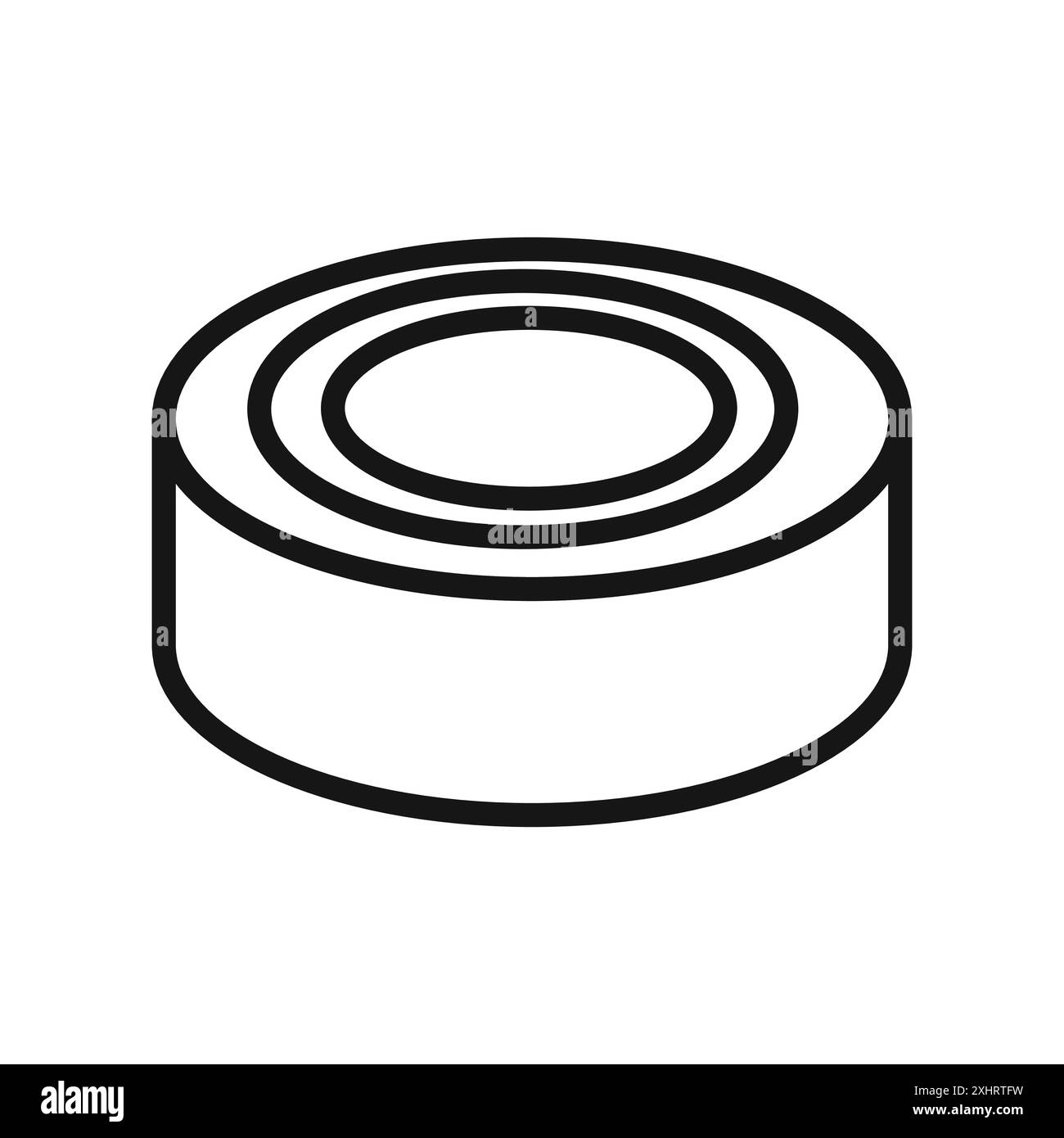 Puck icon Black line art vector in black and white outline set ...
