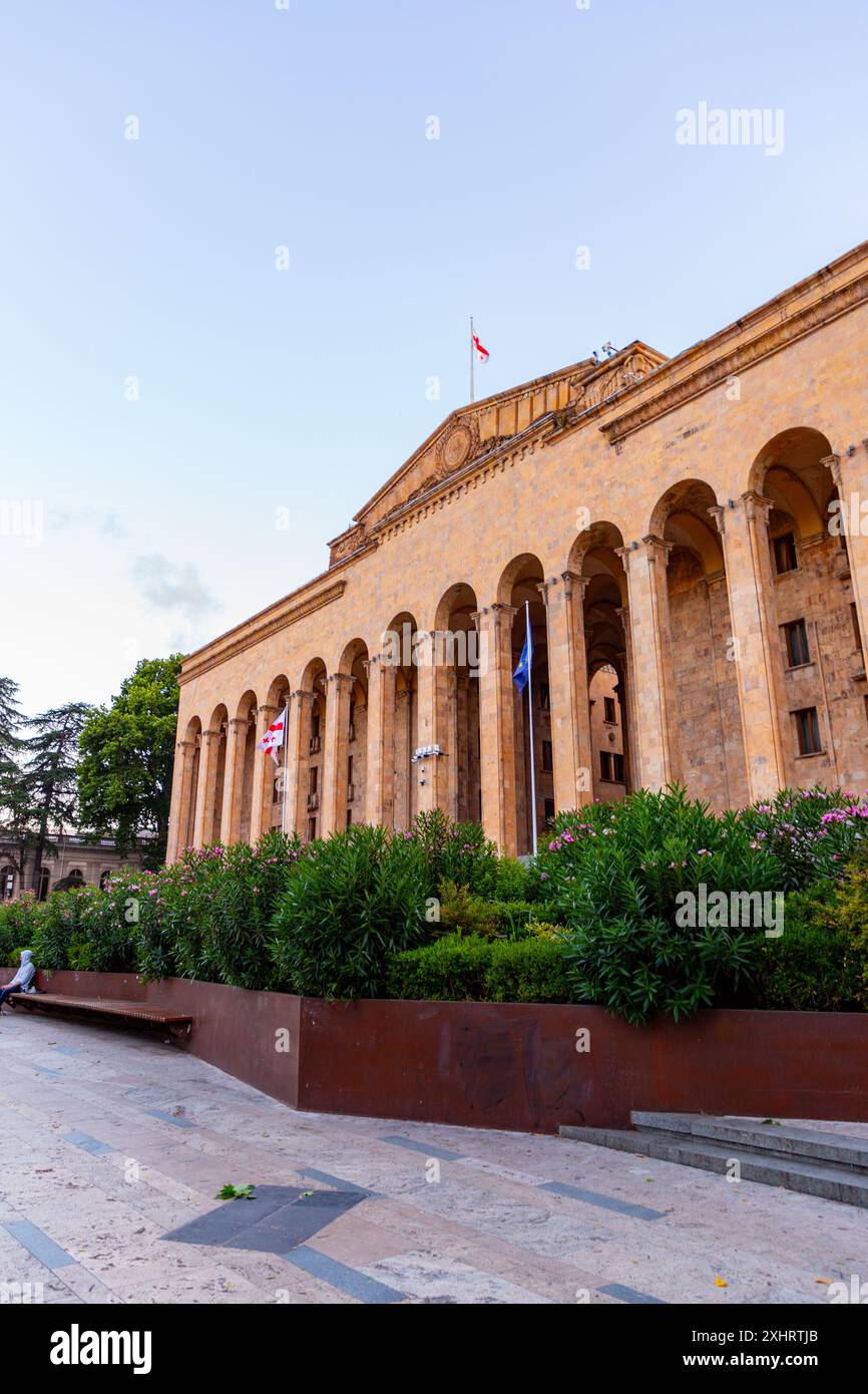 Tbilisi, Georgia - 21 JUNE, 2024: The Parliament of Georgia Building is ...