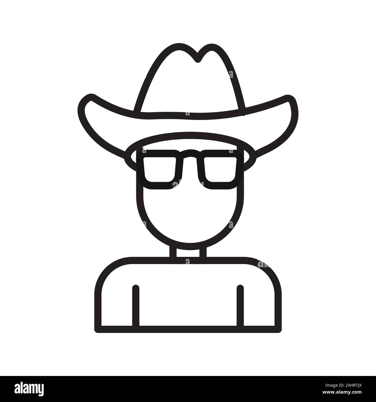 Secret agent icon Black line art vector in black and white outline set ...