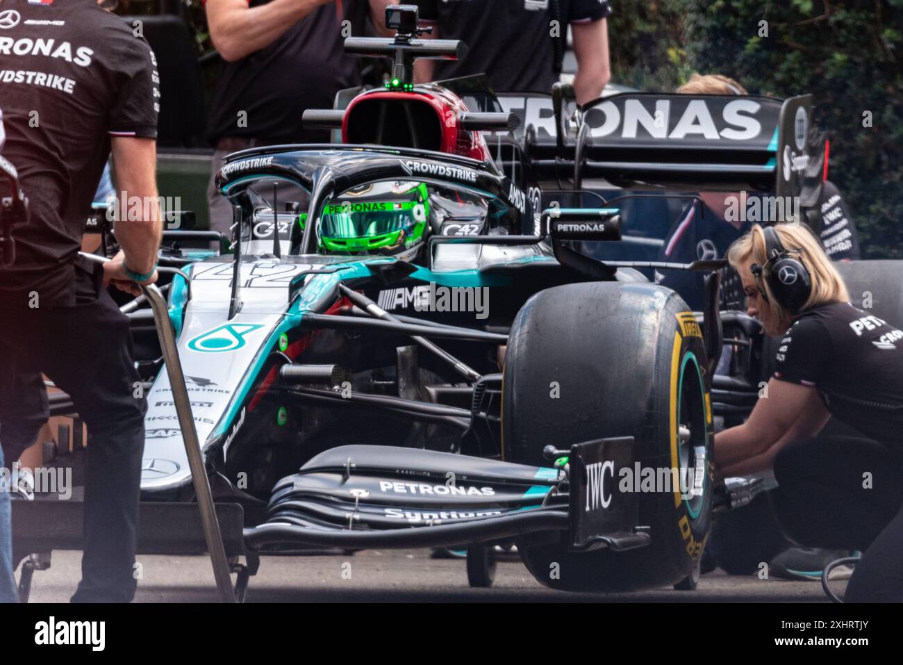 Female technician on the Mercedes team at Goodwood Festival of Speed ...